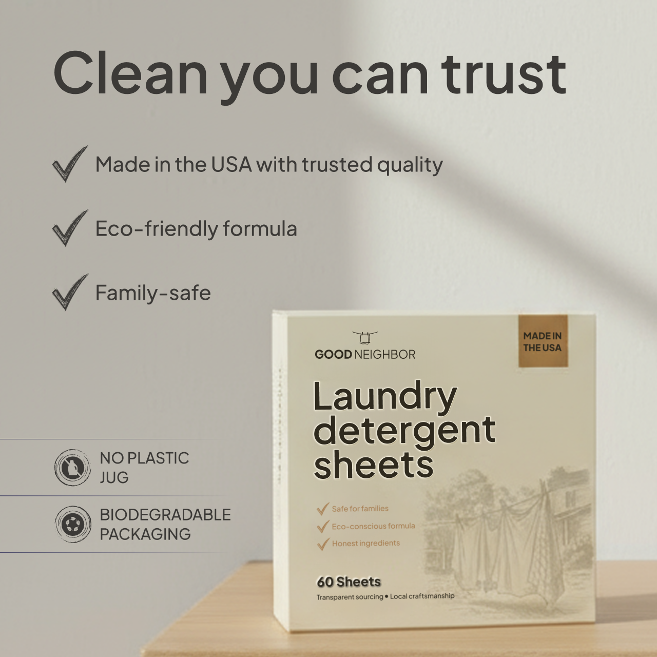 Good Neighbor Laundry Detergent Sheets – FreshStead